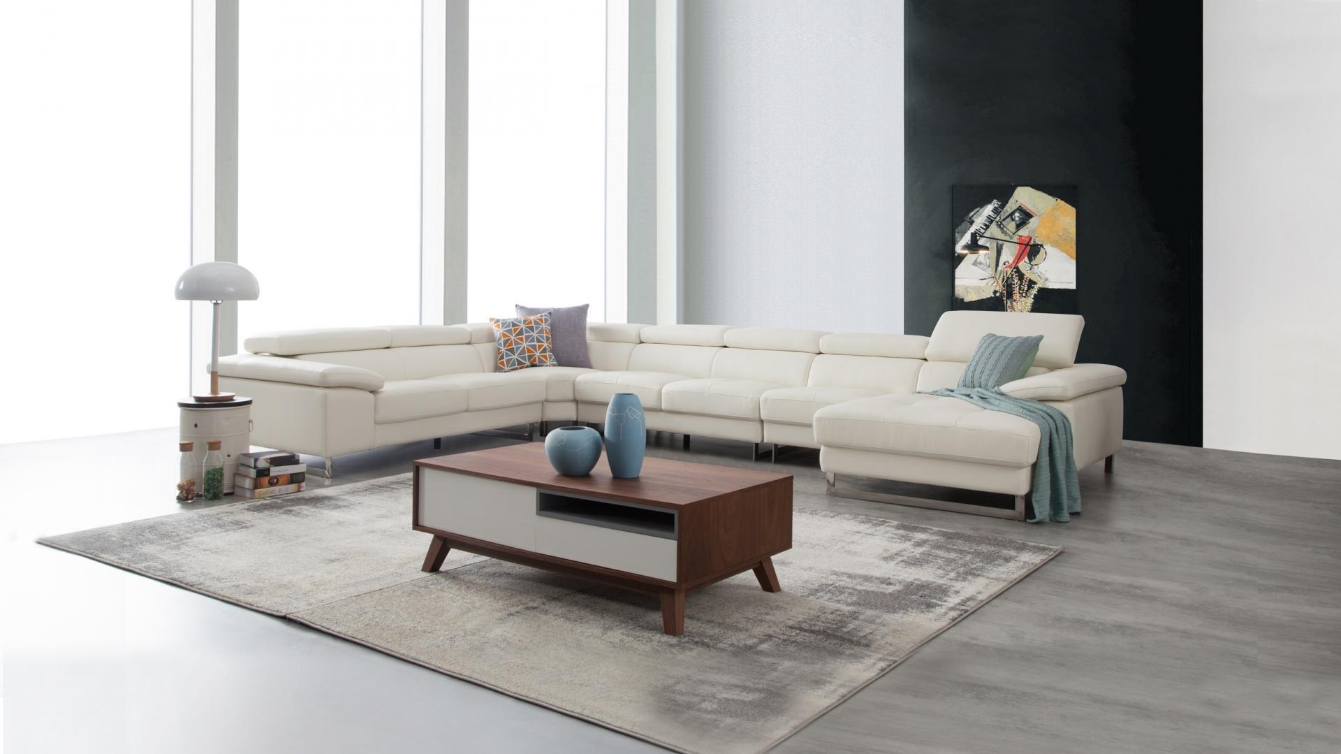 Boston Leather Modular Lounge Option B | Lounge Life
