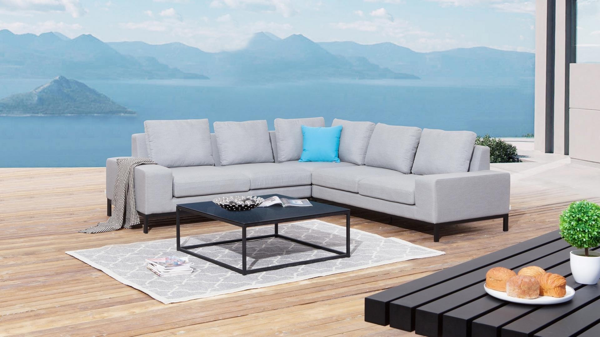 Jervis Outdoor Fabric Corner Lounge With Coffee Table | Lavita Outdoor