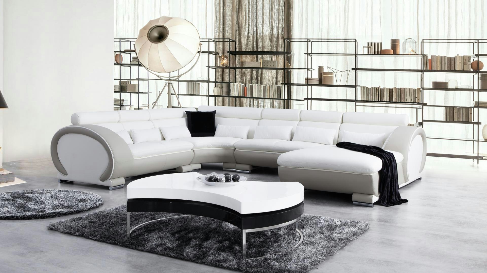 Carmel Leather Modular Lounge Option A - Lounge Life