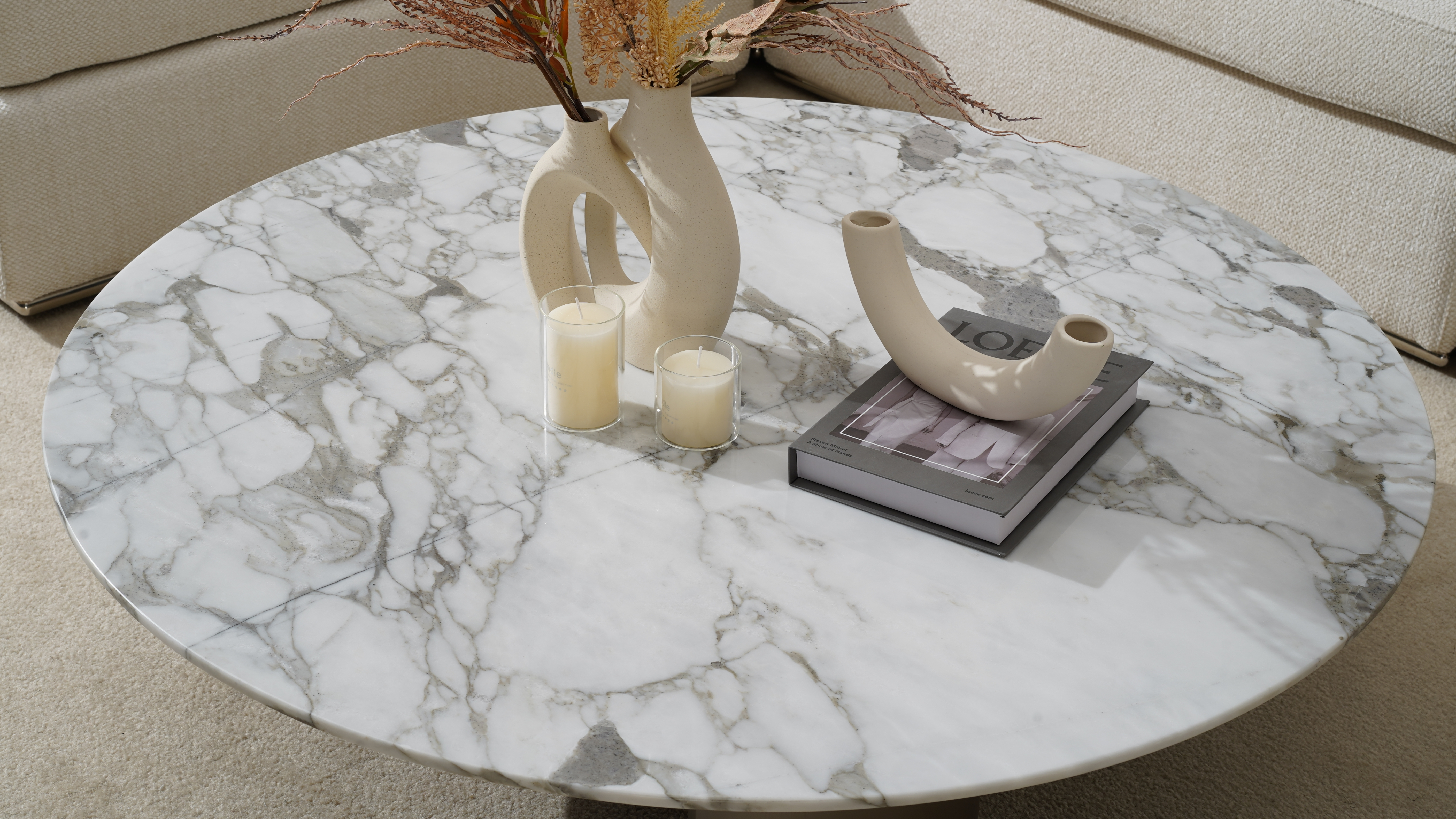 Toscano White Marble Coffee Table | Lounge Life
