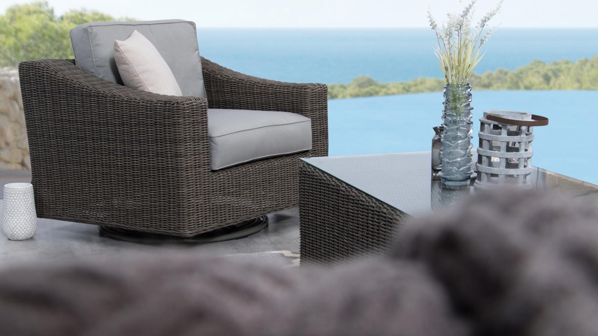 Canyon Outdoor Wicker Two Seater Module With One Arm | Lavita Outdoor