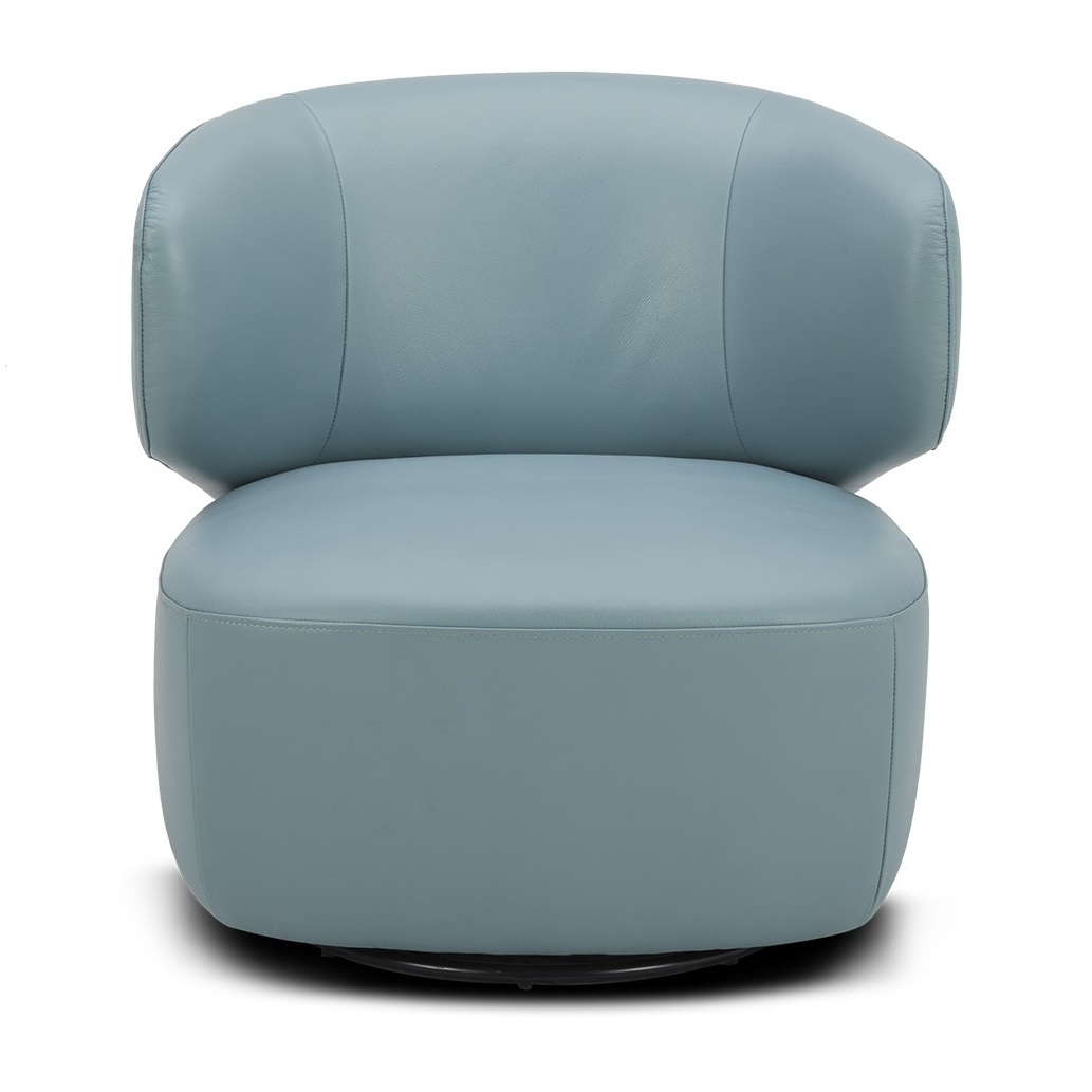Chloe Leather Swivel Chair | Lounge Life