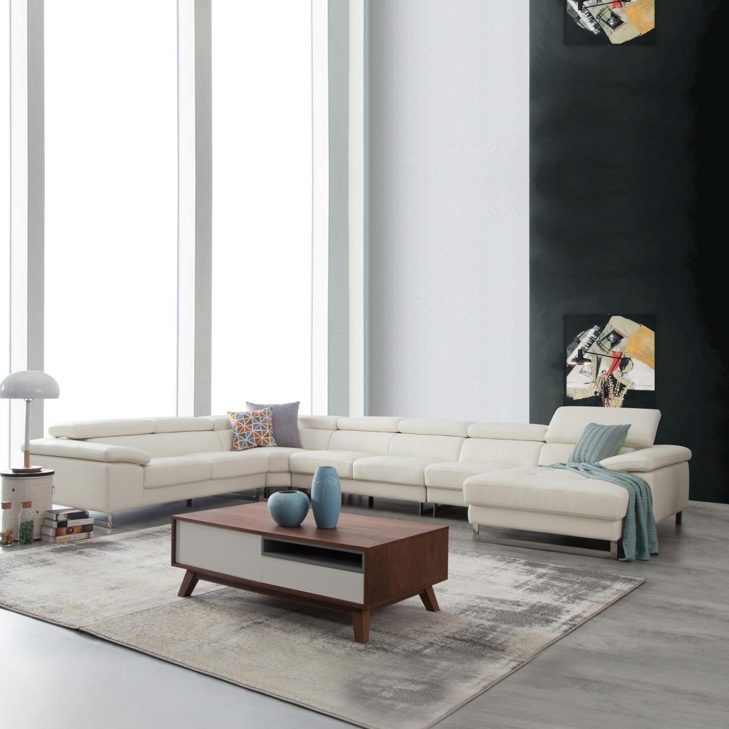 Boston Leather Modular Lounge Option B | Lounge Life