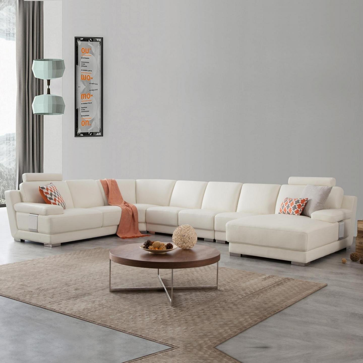 Romeo Leather Modular Lounge Option B | Lounge Life