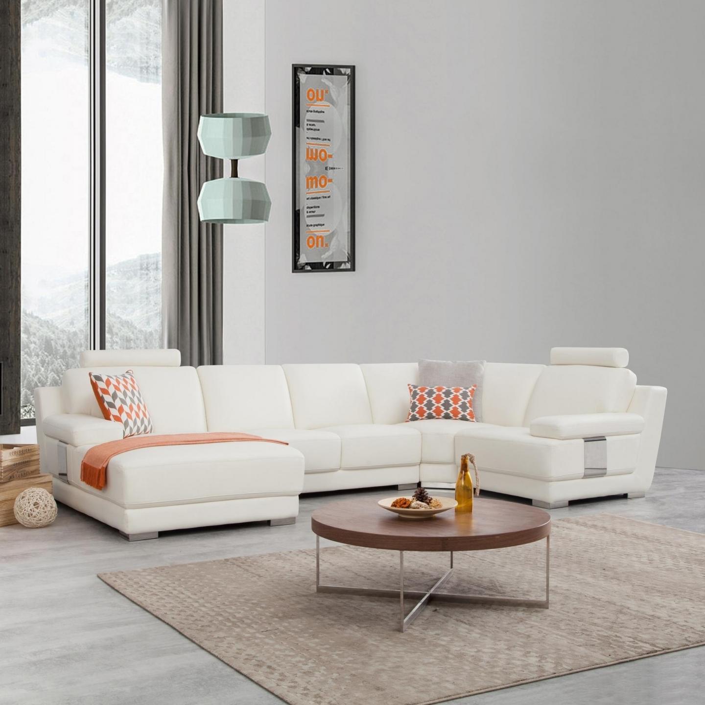 Romeo Leather Modular Lounge Option C | Lounge Life