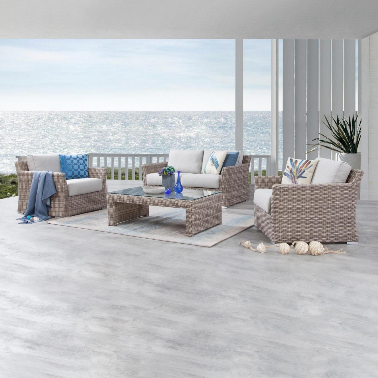 Savannah Outdoor Wicker Sofa Suite 2 + 1 + 1 | Lavita Outdoor