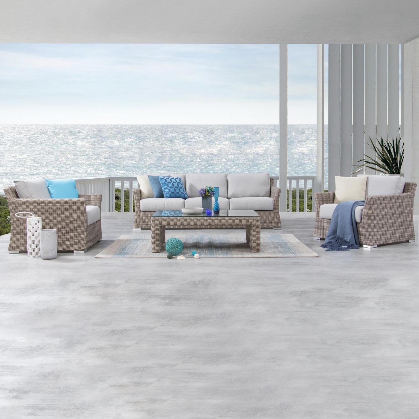Savannah Outdoor Wicker Sofa Suite 3 + 1 + 1 | Lavita Outdoor