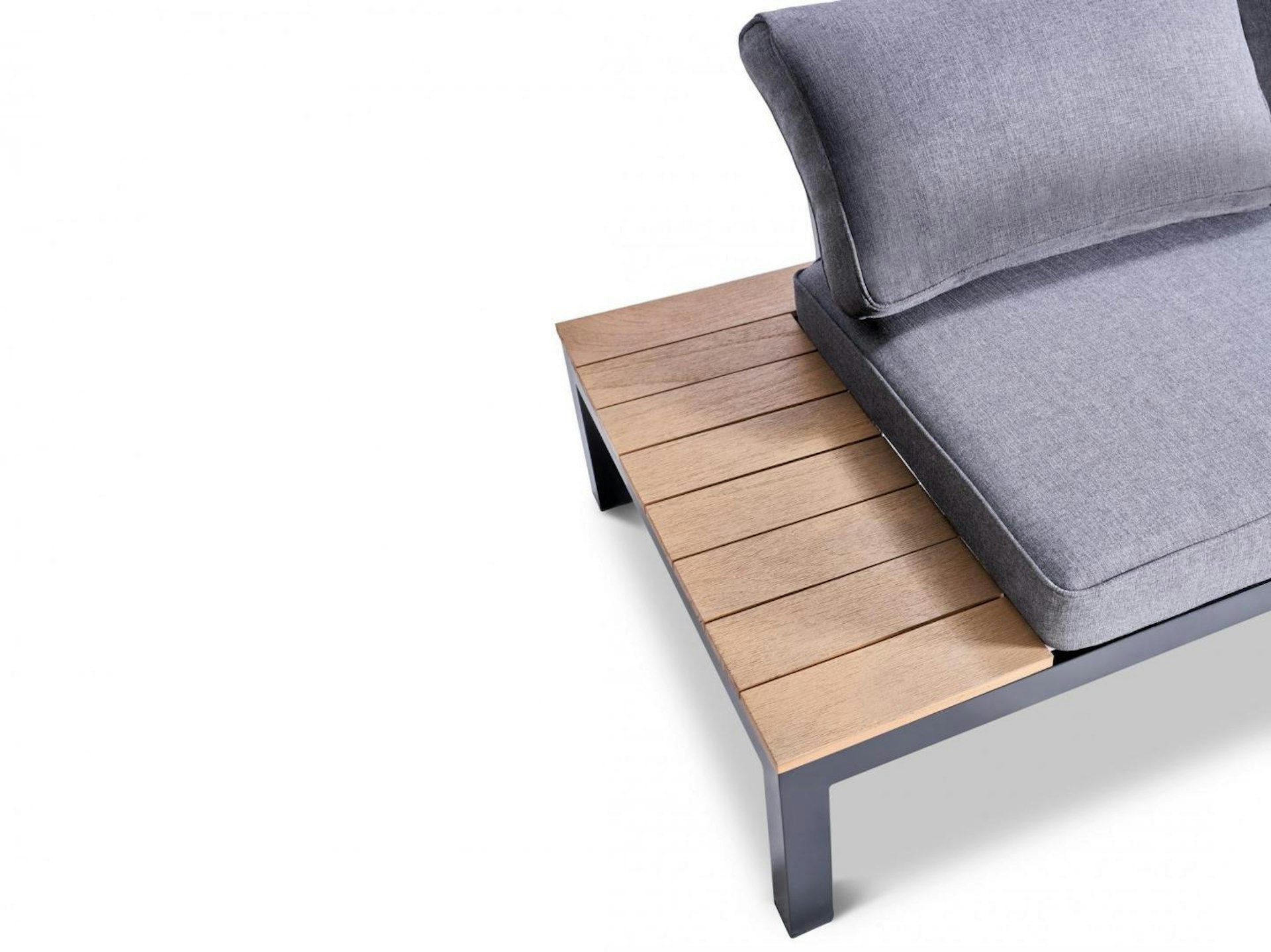 Woodland Black Outdoor Corner Set With Coffee Table | Lavita Outdoor